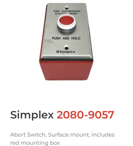 (C) Simplex 2080-9057 Abort Switch Surface Same Day Shipping! (SEALED)⚡ ...