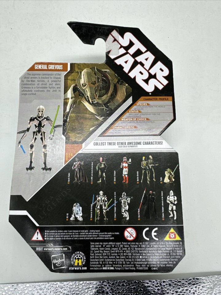 Star Wars 30th Anniversary General Grievous Saga Legends with Silver ...
