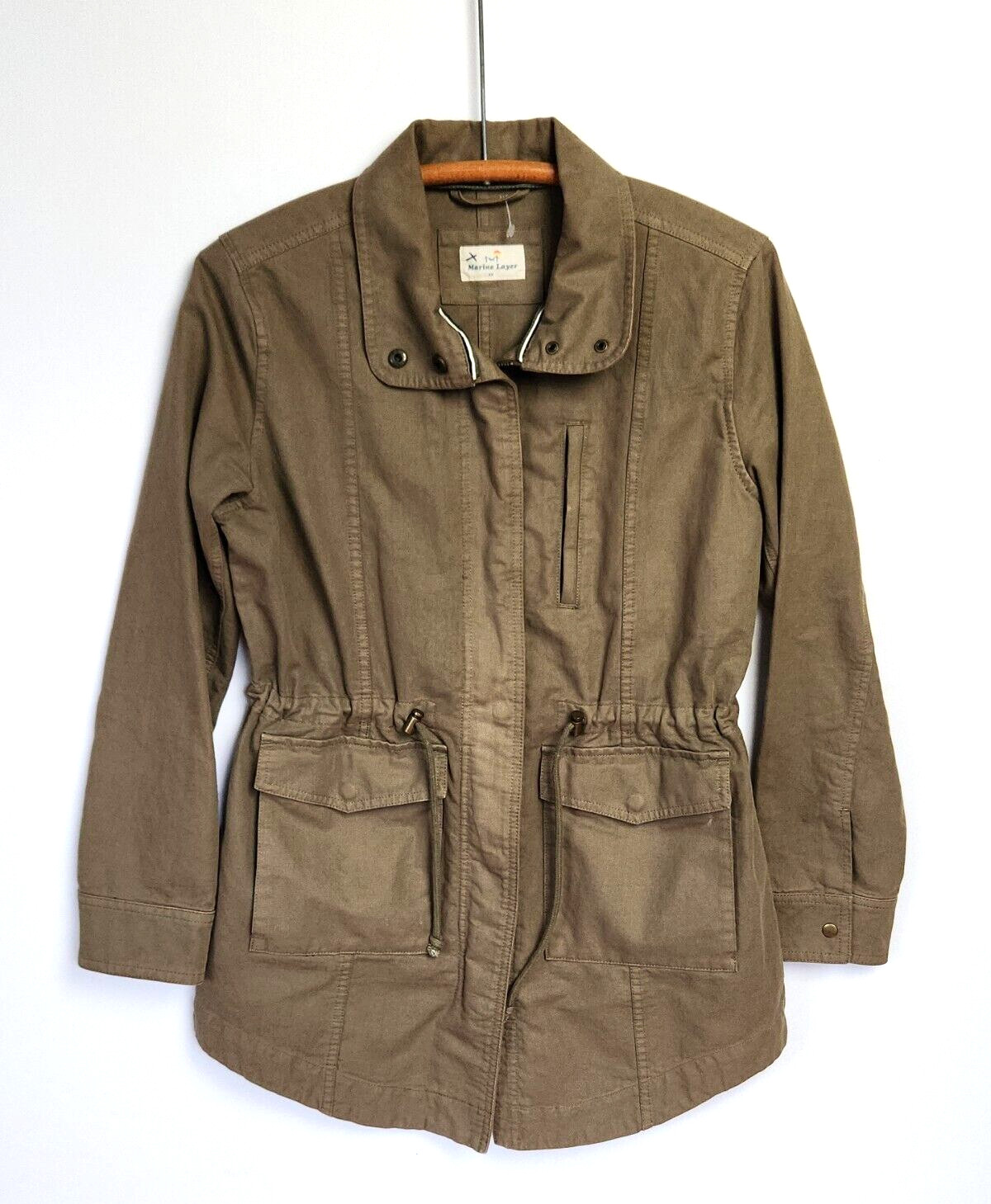MARINE LAYER Elle Utility Army Cargo Jacket Green Siz… - Gem