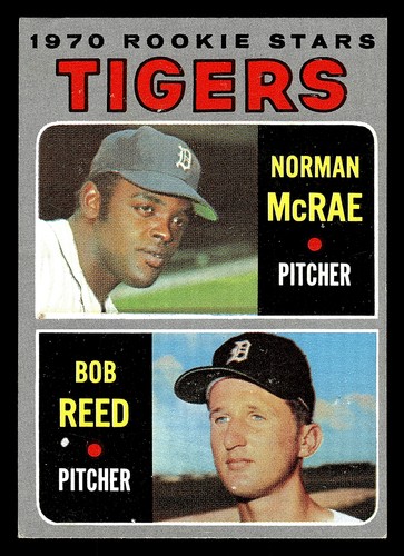 1970 Topps #207 Tigers 1970 Rookie Stars (Norman McRae / Bob Reed) RC ...