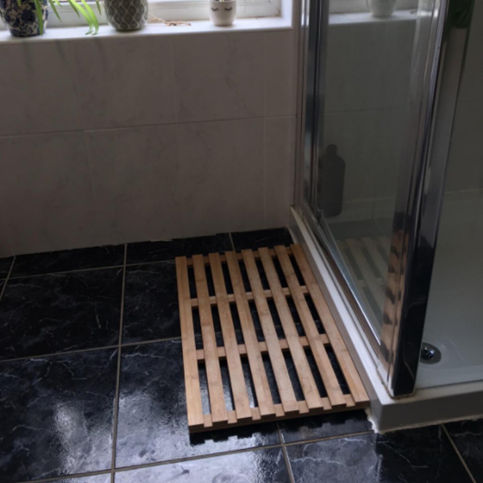 Wooden Duckboard Natural Wood Bathroom Bath Shower Anti Slip Mat Duck ...