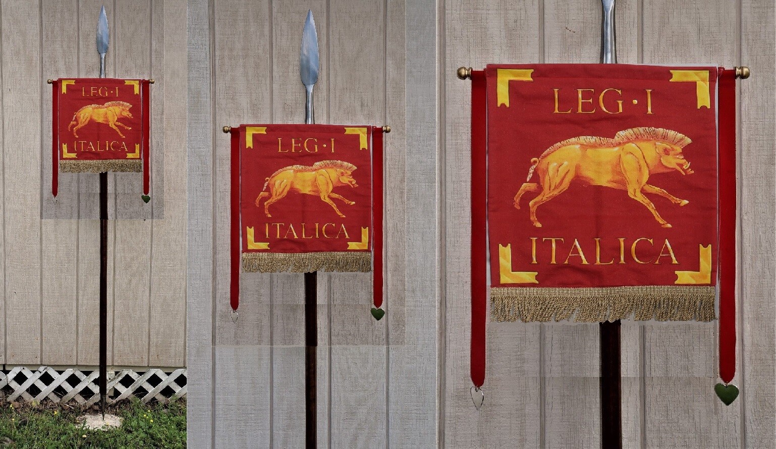 Roman Italian legion standard signum ITALICA vexillum flag legionary ...