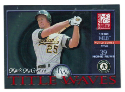 Mark McGwire 2001 Donruss Elite Title Waves /1990 #TW29 Numbered Insert | eBay