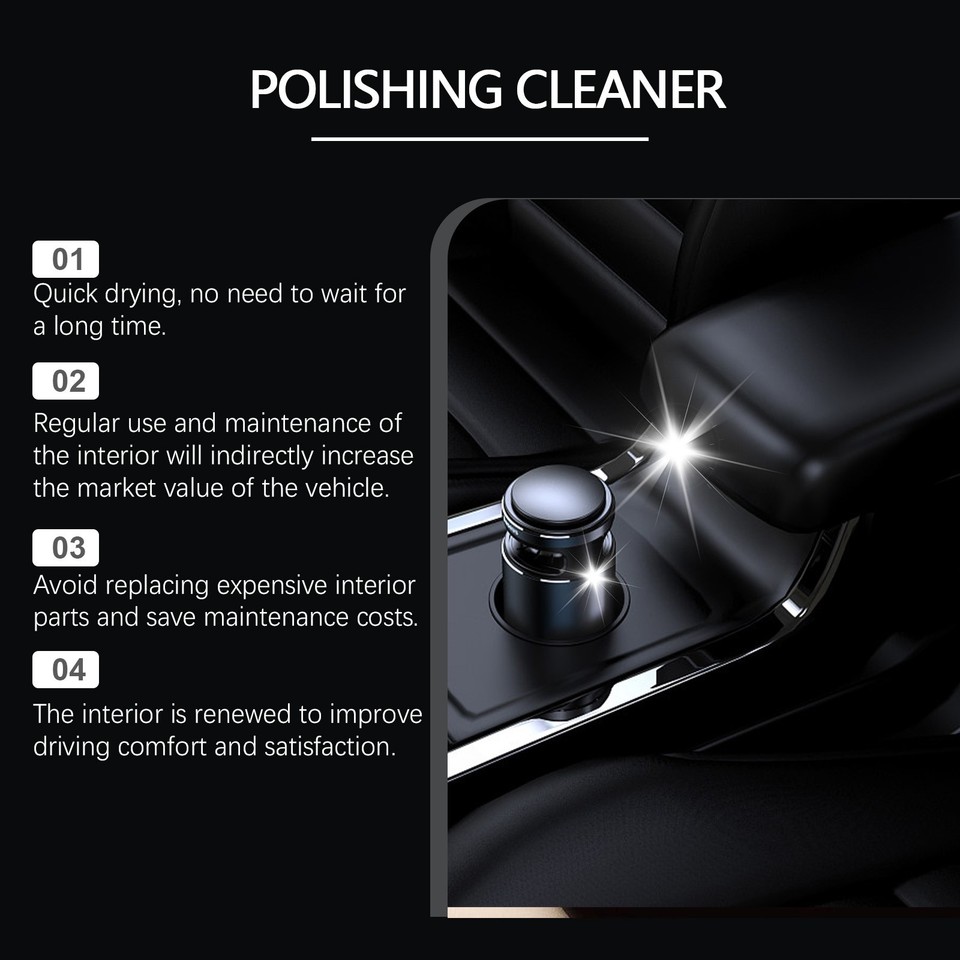 Car Interior Polish 100ml Car Interior Cleaner Interior Detailer Spray ...