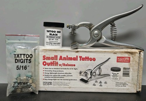 Stone Manufacturing Tattoo Outfit Small Animals With Ink And Numbers ...