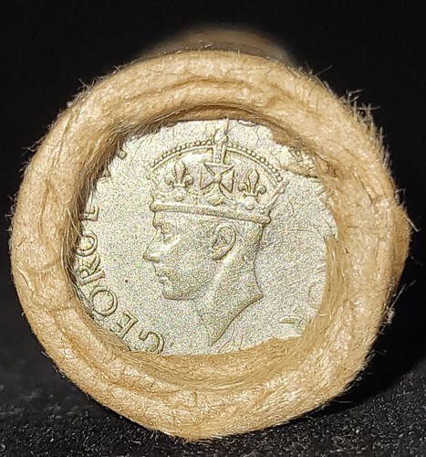 ESTATE!! UNSEARCHED!! Wheat Cent Roll With Old Silver Coin & BU Wheat ...
