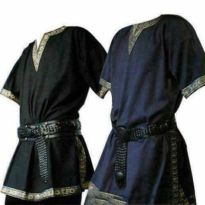 Medieval Renaissance Tunic Top Shirt Viking Norseman Saxon Cosplay ...