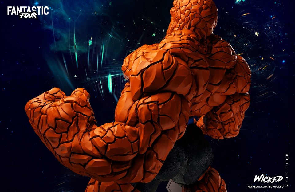 THE THING Statue Marvel Fantastic Four Avengers Resin Model Kit WICKED ...