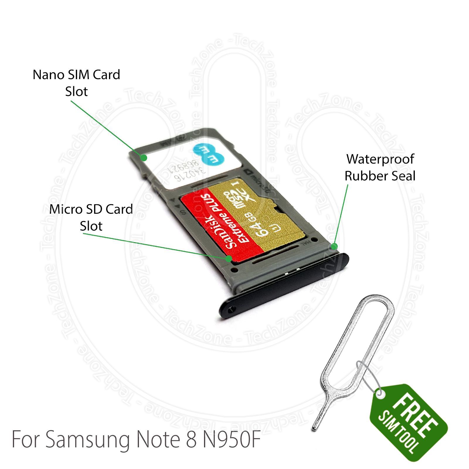 Samsung Galaxy Note 8 N950 N950F Sim Tray Holder & SD Card Holder Slot ...