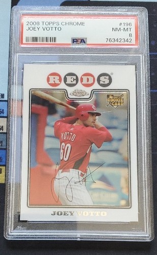 2008 TOPPS CHROME JOEY VOTTO RC ROOKIE CARD PSA 8 #196 | eBay