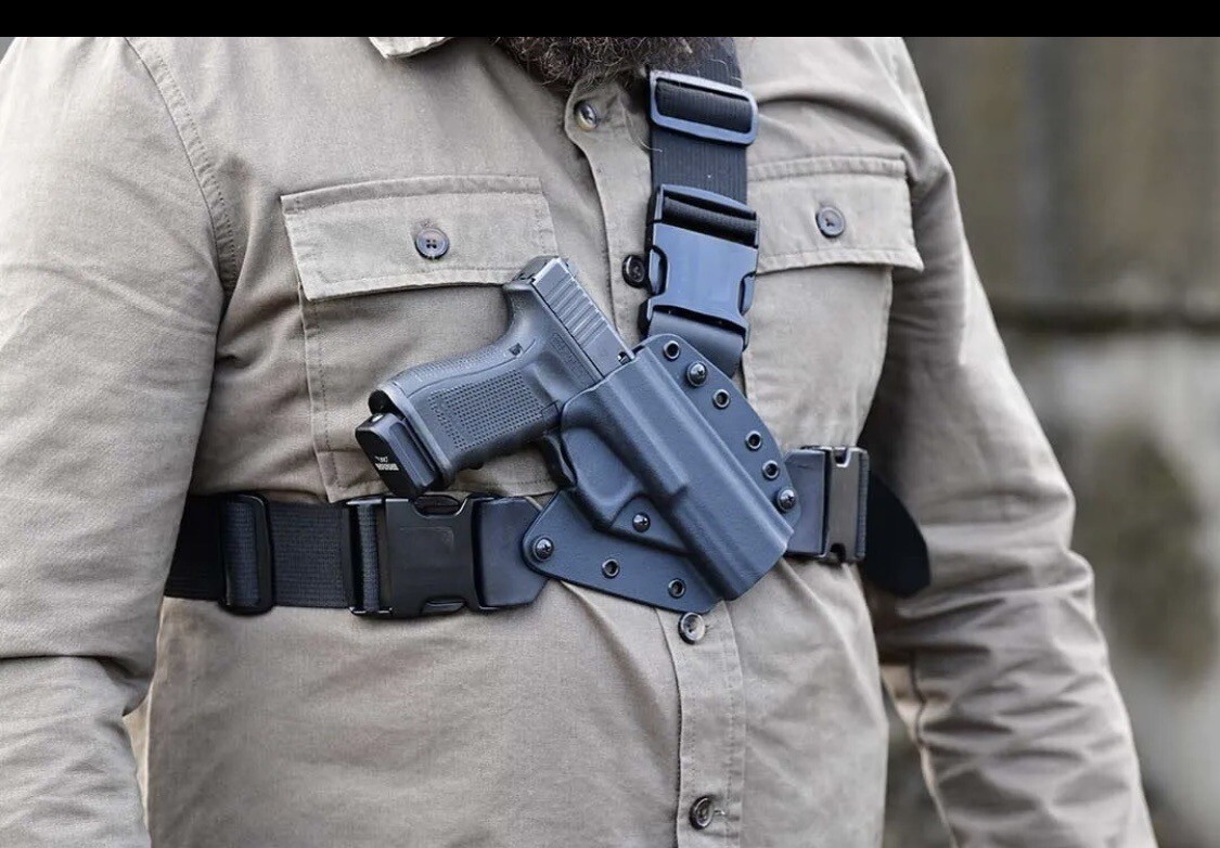 Warne Chest Rig Holster Black Right Hand Glock 20 21 37 40 41 9360 for ...