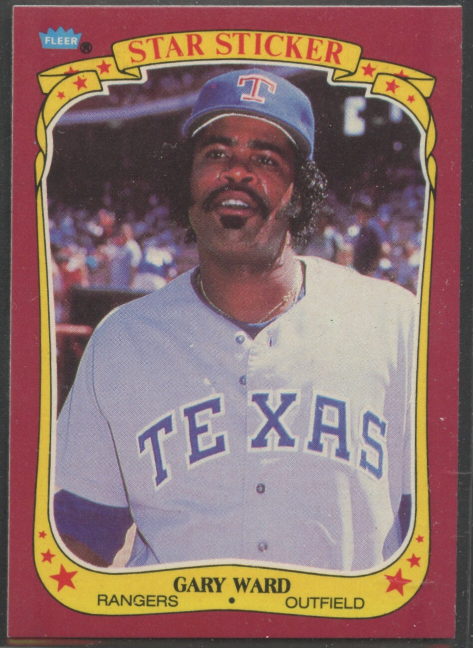 1986 Fleer Star Stickers #125 Gary Ward Texas Rangers | eBay