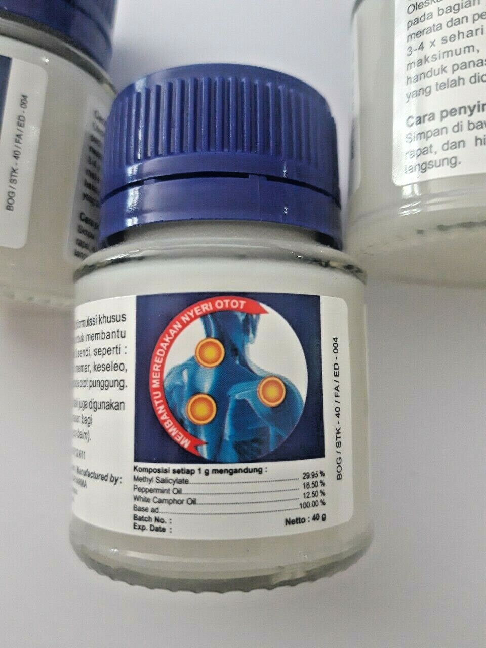 3x Geliga muscular Balm Balsem Otot Geliga 40g Muscle Pain Relief US ...