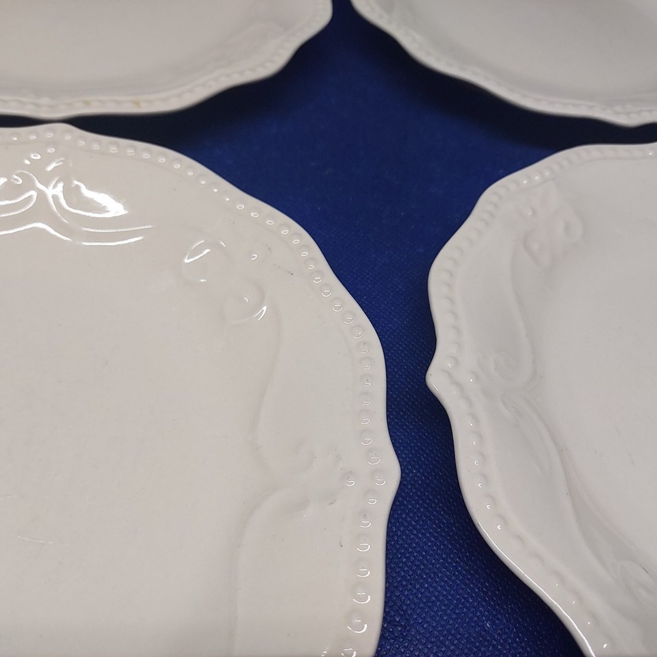 2015 Pioneer Woman Stoneware "Paige-Linen White" Set/4 Salad Plates ...