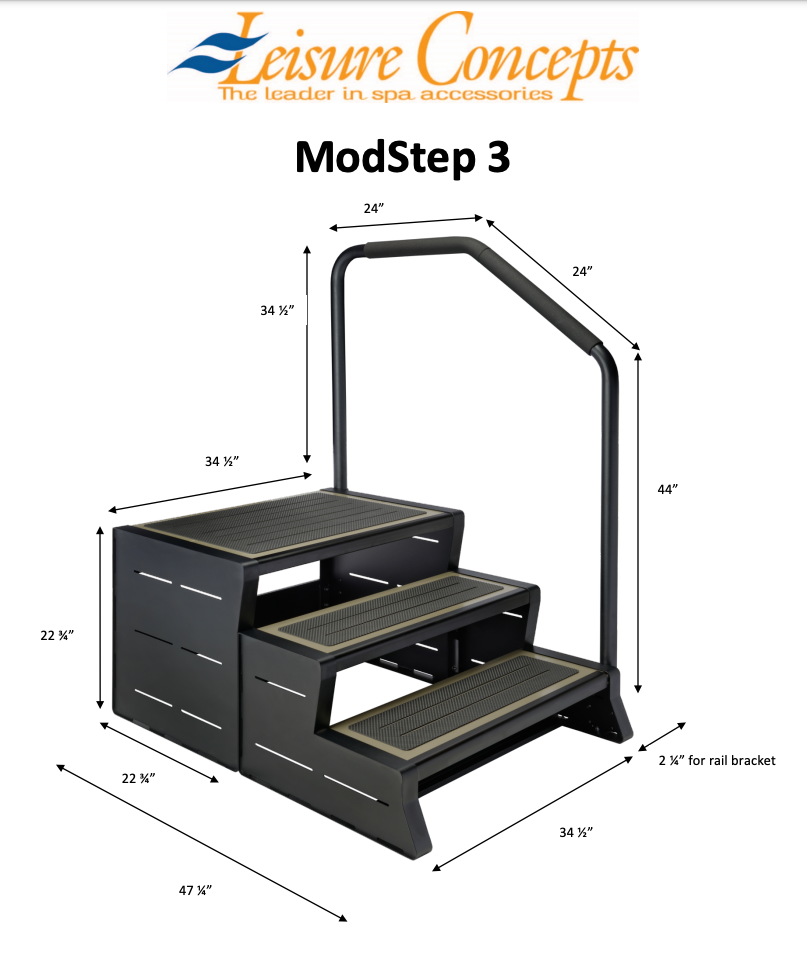 Leisure Concepts ModStep Hot Tub 47"x35"x23" Slip-Resistant Steps *STEPS ONLY* | eBay