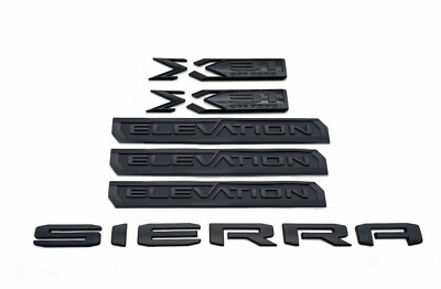 6pcs For 19-22 Truck Elevation X31 Sierra Rear Tailgate Door Emblem ...