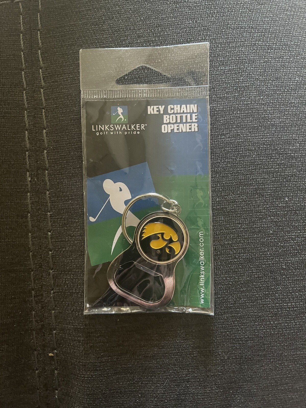 Iowa Hawkeyes Silver Bottle Opener metal Key Chain key ring - New | eBay