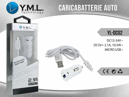Chargeur de Batterie Auto USB 2.1A Câble Microusb YL-DC02 Mar | eBay