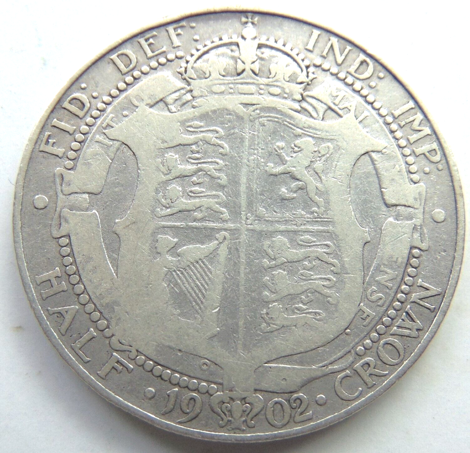 1902 BRITAIN Edward VII Half Crown near FINE, #12.4 | eBay