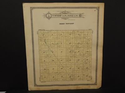 Minnesota Roseau County Map Moose or Pohlitz Township 1913 Dbl Side J13 ...