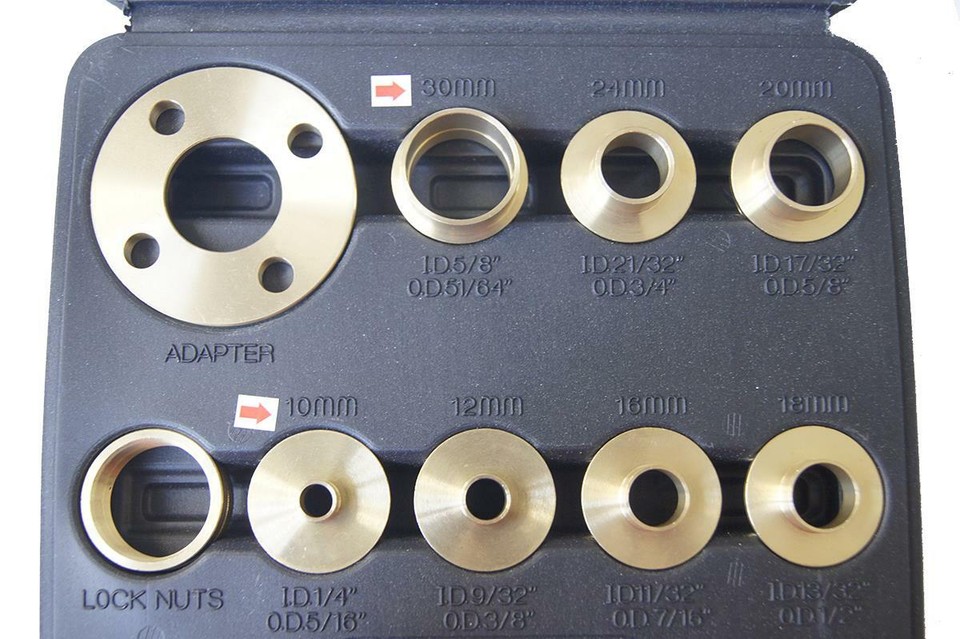 KATSU Brass metric router bushing guide set 10PCS With Case Fit Katsu ...