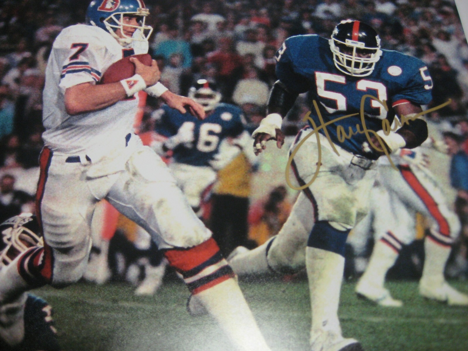 NY GIANTS HALL OF FAMER HARRY CARSON AUTOGRAPH SIGNED PHOTO COA FREE ...