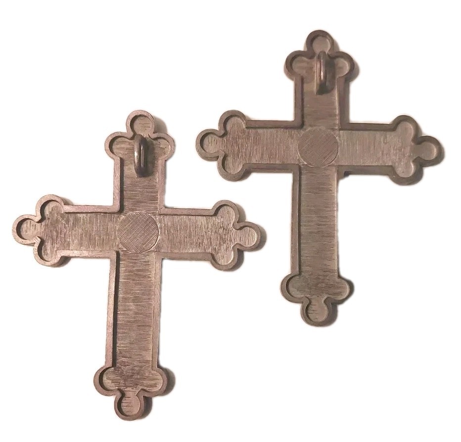 Christian Cross Pendants, Lot Of 2 Metal Crosses Priest, Clergy, Nun 4 ...