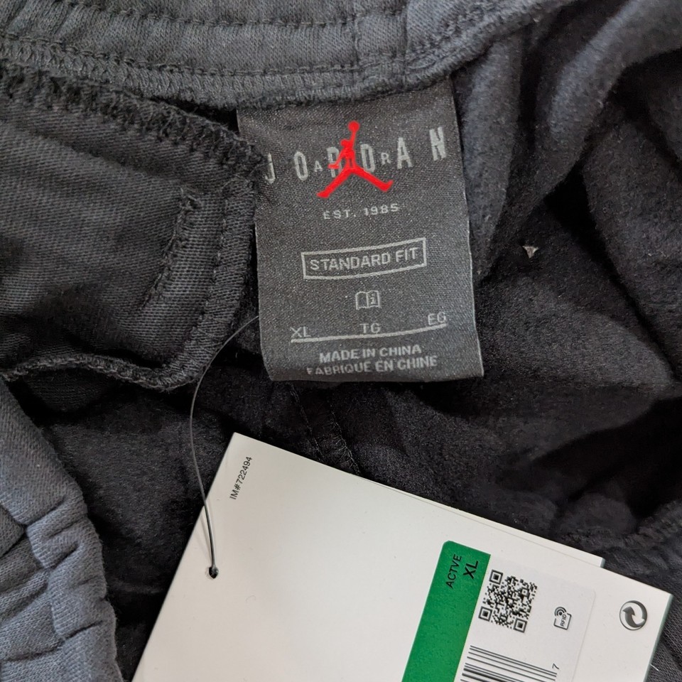 Nike Jordan Flight Fleece Sweatpants Black Sail Men’s XL NWT DQ7469-010 ...