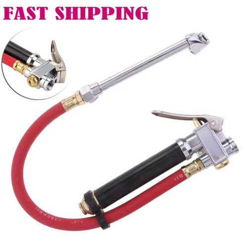 Red Dual Head Tire Inflator 120Psi Air Chuck lockable for TrucK Car ...