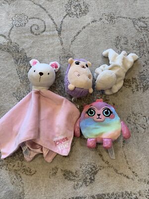 Lot Of 4 MushMeez Plush Mush Meez Squishy Squeezamals Ty Bunny Carter’s ...
