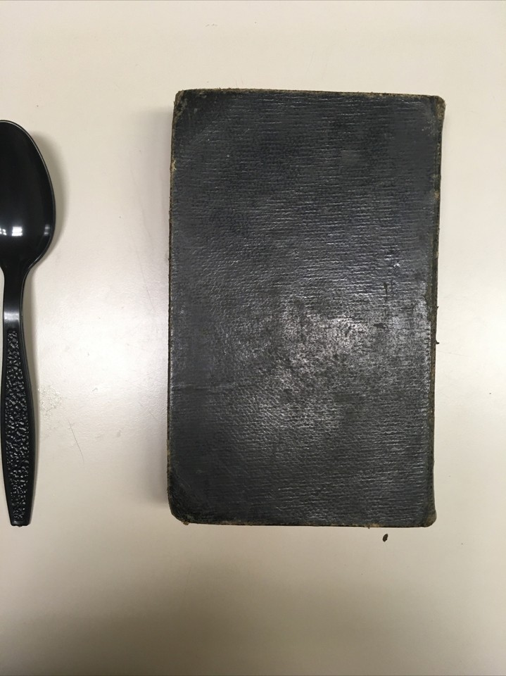 antique black small leather book 1849 | eBay