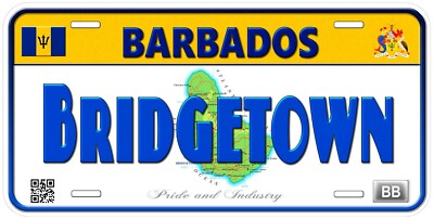 Barbados Bridgetown Novelty Car Tag License Plate | eBay