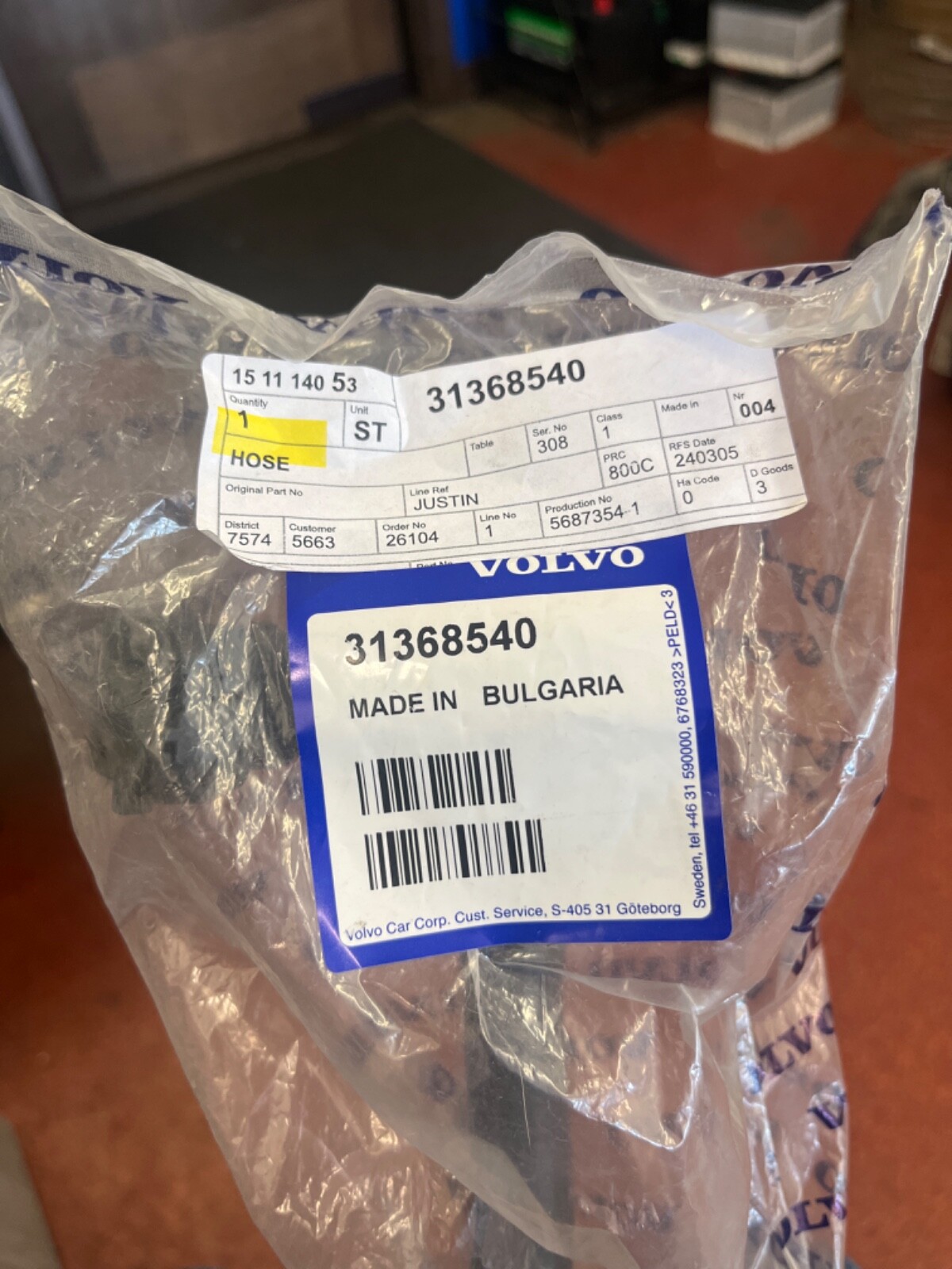 Genuine Volvo Connector Hose 31368540 | eBay