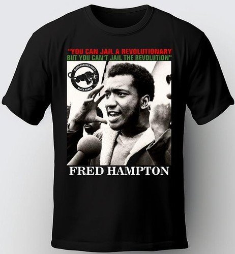 FRED HAMPTON T-SHIRT. COLOR BLACK. REPARATION TEES, BLACK PANTHER PARTY ...