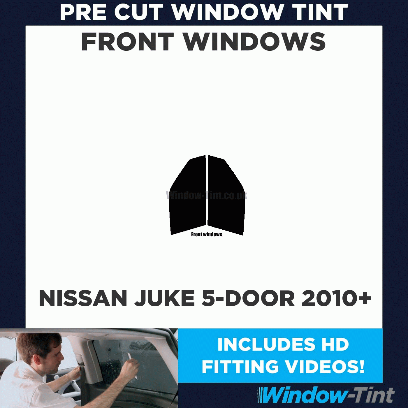 Pre Cut Car Window Tint for Nissan Juke 5-door 2010+ Front Windows ...