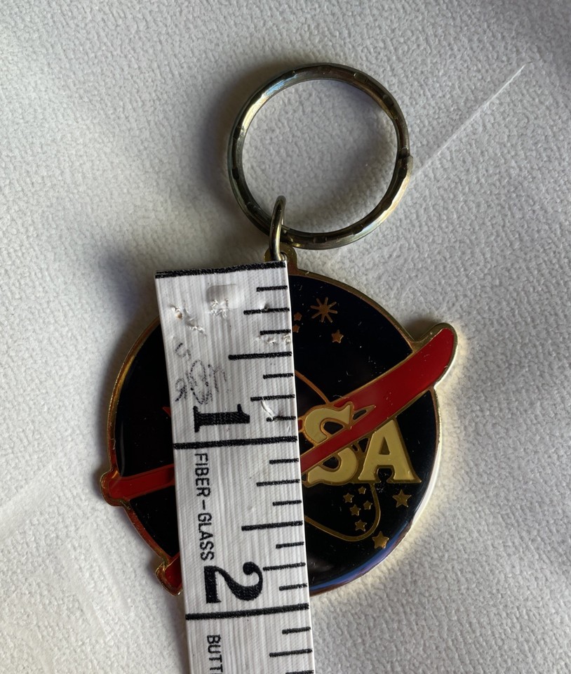 NASA KEYCHAIN vintage Metal VECTOR LOGO 2" Space Agency Taiwan | eBay