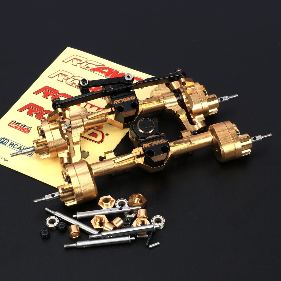 RCAWD Wide Axles & Brass SCX24 Portal Axles Full Brass for Axial SCX24 ...