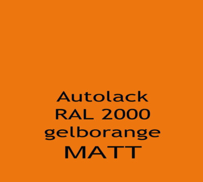 2K Acryl Autolack RAL 2000 gelborange MATT 5,5 Liter-Set AVO Autolack ...