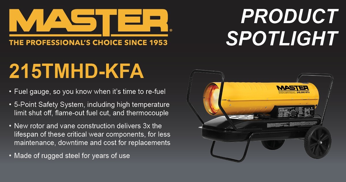 Master Industrial 215,000 BTU Kerosene Diesel Forced Air Heater with ...