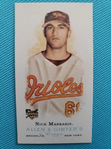 2006 Allen & Ginter Rookie Nick Markakis Rare Mini Baseball Card ...