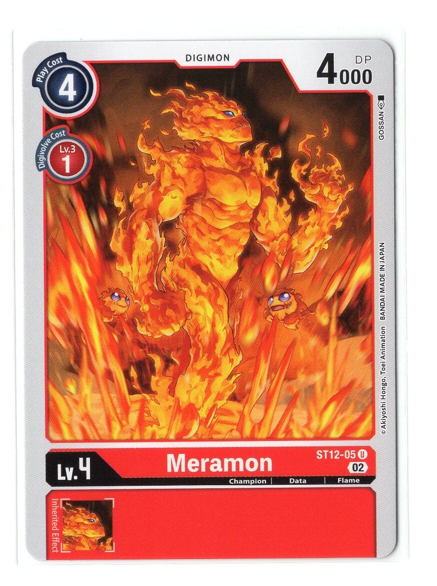 Digimon Card - 2021 Meramon ST12-05 - Bandai Starter Deck Jesmon | eBay