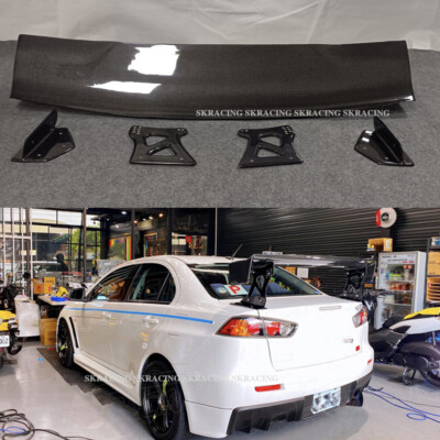 For 2008-2017 Mitsubishi Lancer EVO 10 Carbon Fiber Rear Trunk Spoiler ...