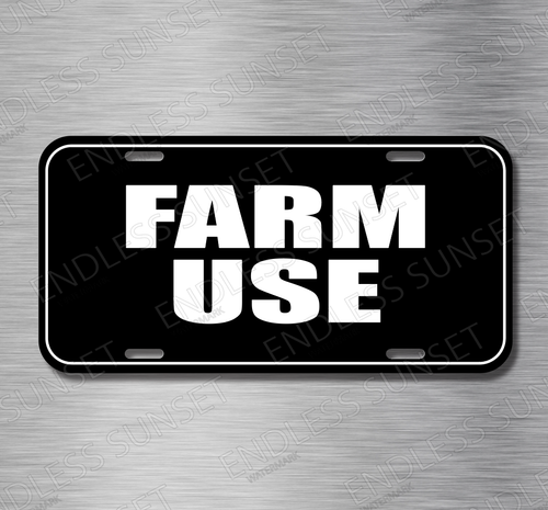 Farm Use Truck Ranch Farmer County Beef Livestock License Plate Front ...