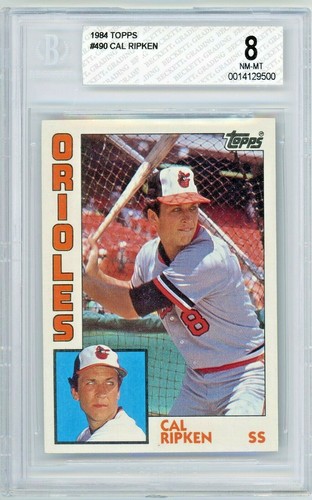 1984 Topps #490 Cal Ripken Jr - Graded BGS 8 NM-MT - Baltimore Orioles ...