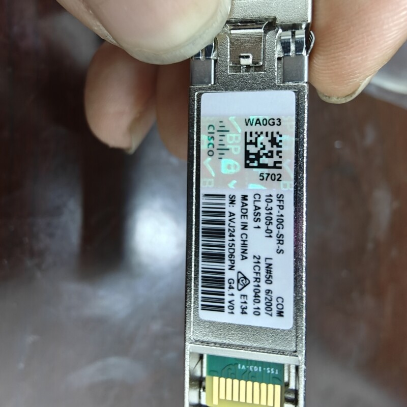 Green label hologram Cisco SFP-10G-SR-S 10GBASE-SR SFP+Transceiver ...