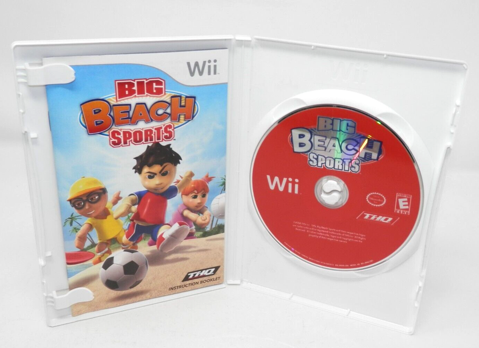 Big Beach Sports Nintendo Wii Game • w/Manual Disc Golf Volleyball ...