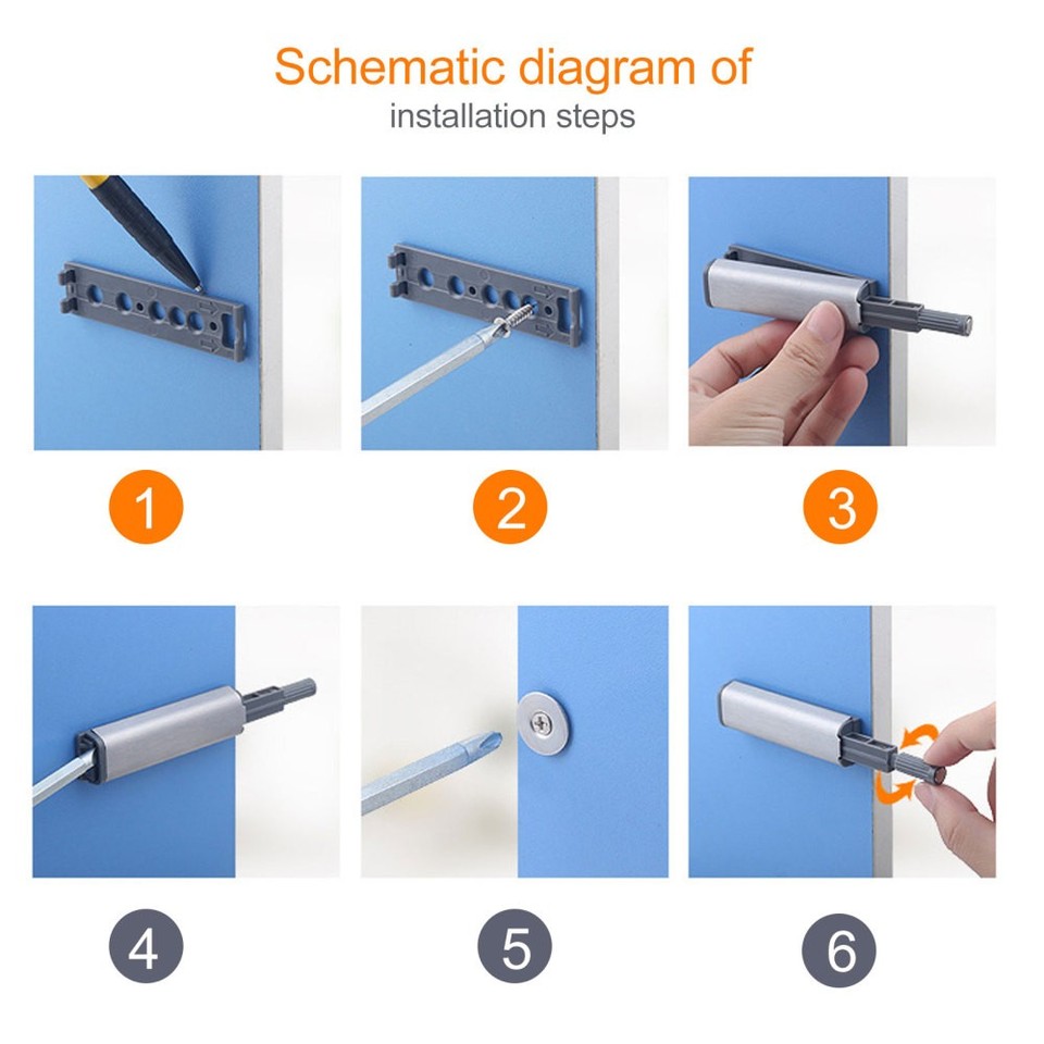 Cabinet Push Latch 4pcs Hidden Door Latch For Cupboard Doors | eBay