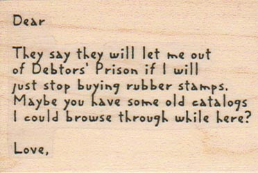 They Say They Will 1 3/4 x 2 1/2" Rubber Stamp, Word Stamp, Phrase ...