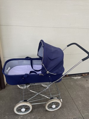 VTG EMMALJUNGA VITTSJO NAVY AND CHROME Pram/Stroller -Made In SWEDEN 🇸🇪 ...