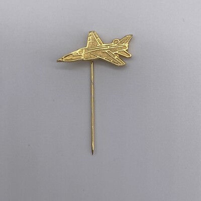 Vintage Gold Tone Fighter Jet Aircraft Hat Lapel Stick Pin | eBay